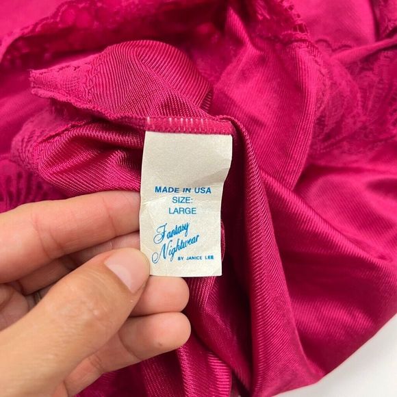 Fantasy | Intimates & Sleepwear | Vintage Lace Made In Usa Hot Pink ...